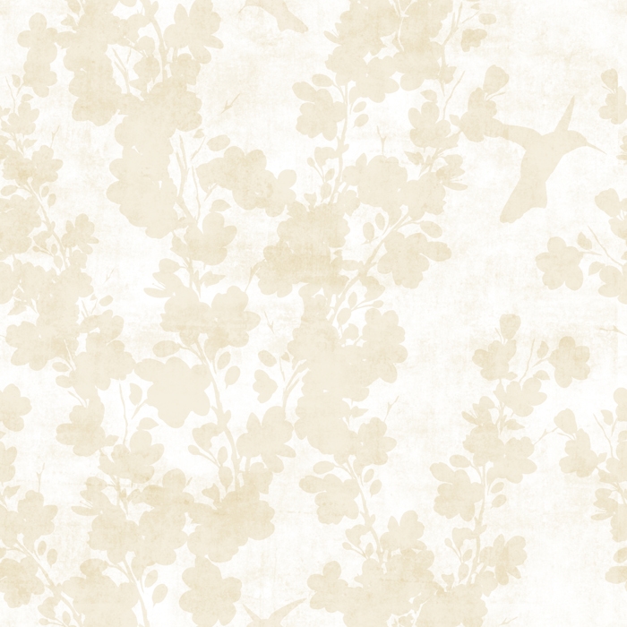 Elegant Floral Cream Wallpaper