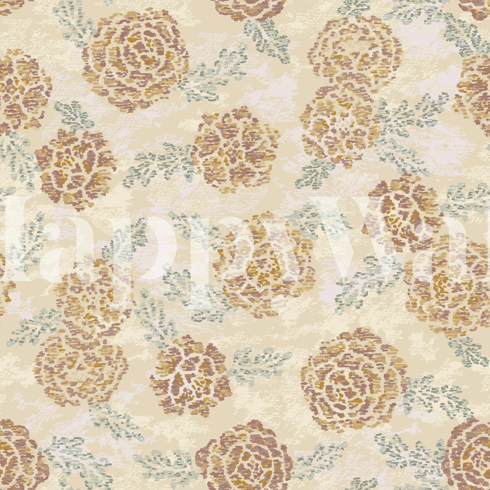 Peony Reverie in Cream Yellow and Pink - Happywall
