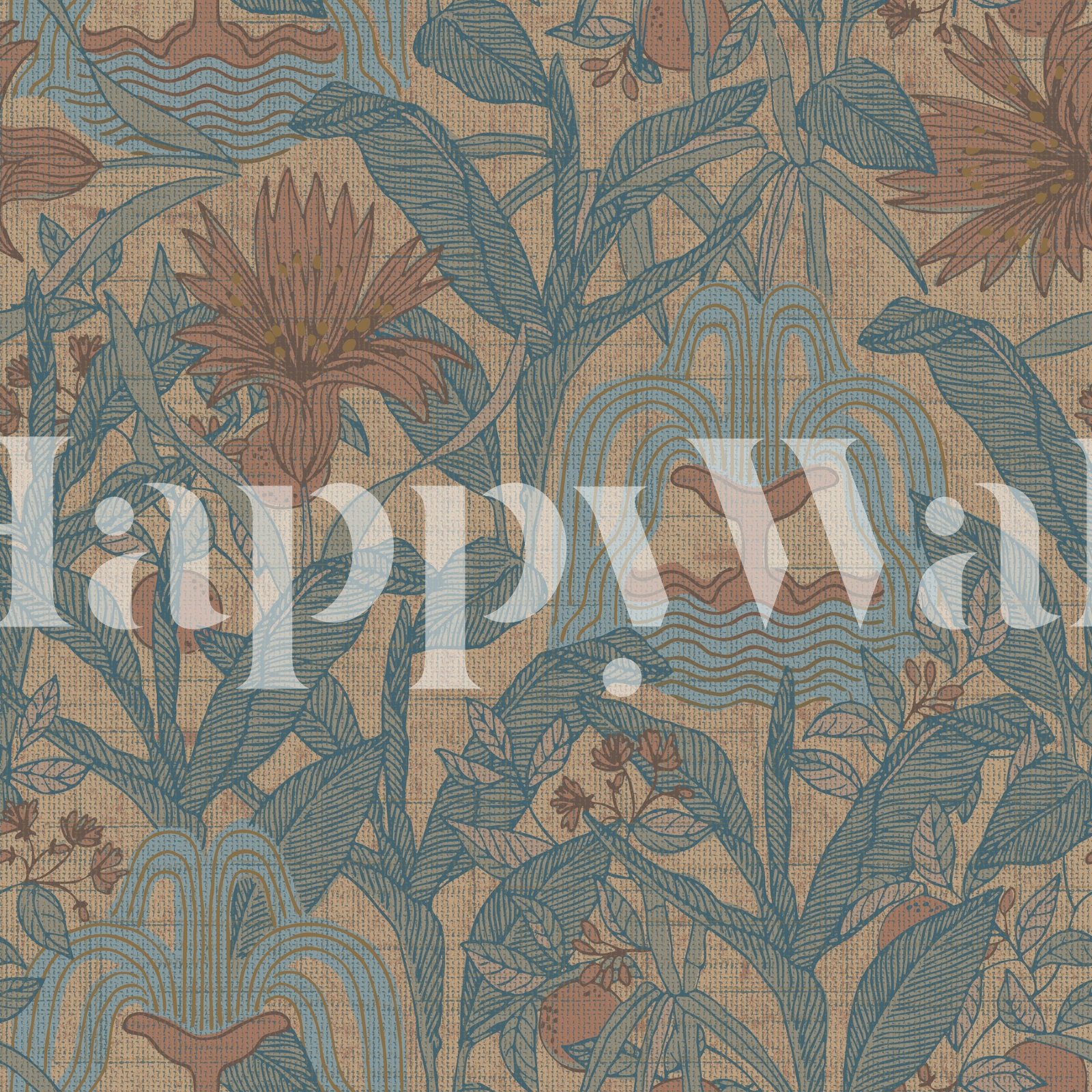 Boho Floral Earthy Wallpaper for Modern Homes