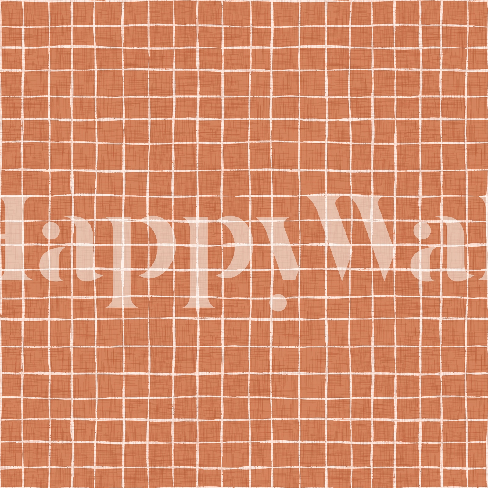 Terracotta Checkered Bliss wallpaper | Happywall