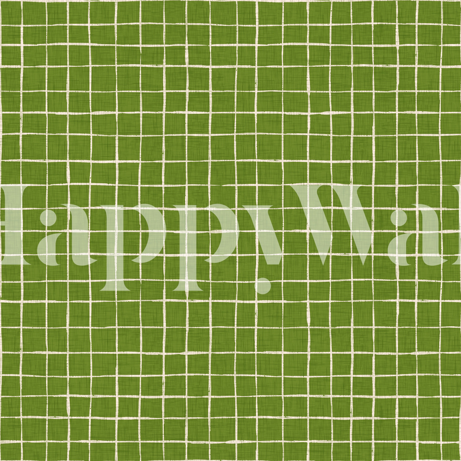 Organic Check Design Green - Happywall