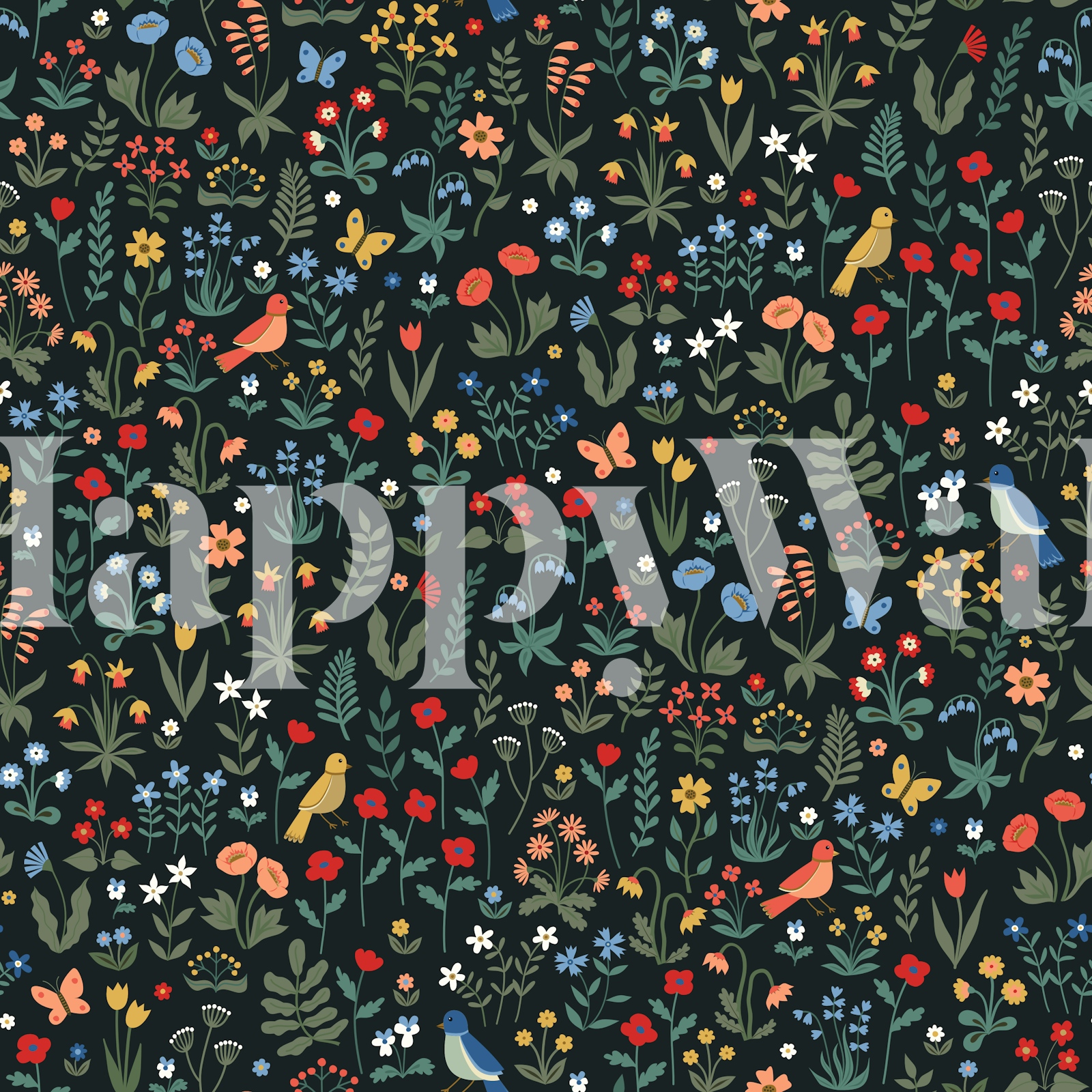 Medieval Floral Tapestry - Wallpaper | Happywall.com