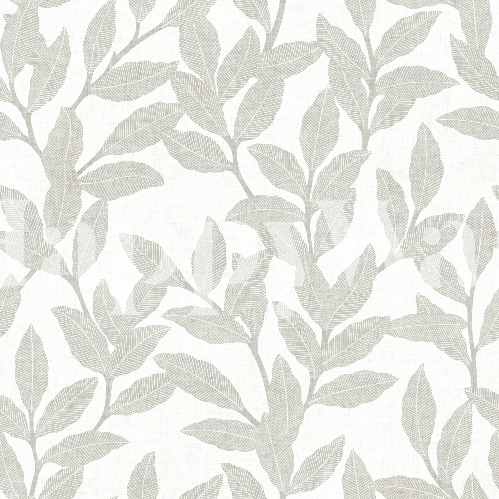 Light Brown Botanical Leaf Wallpaper