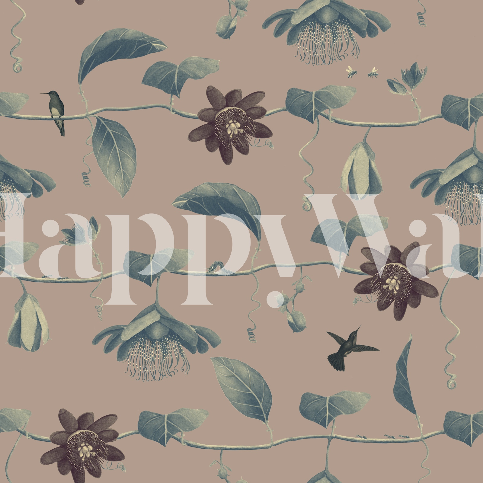 Passion Flower - Rose Wallpaper | Happywall.com