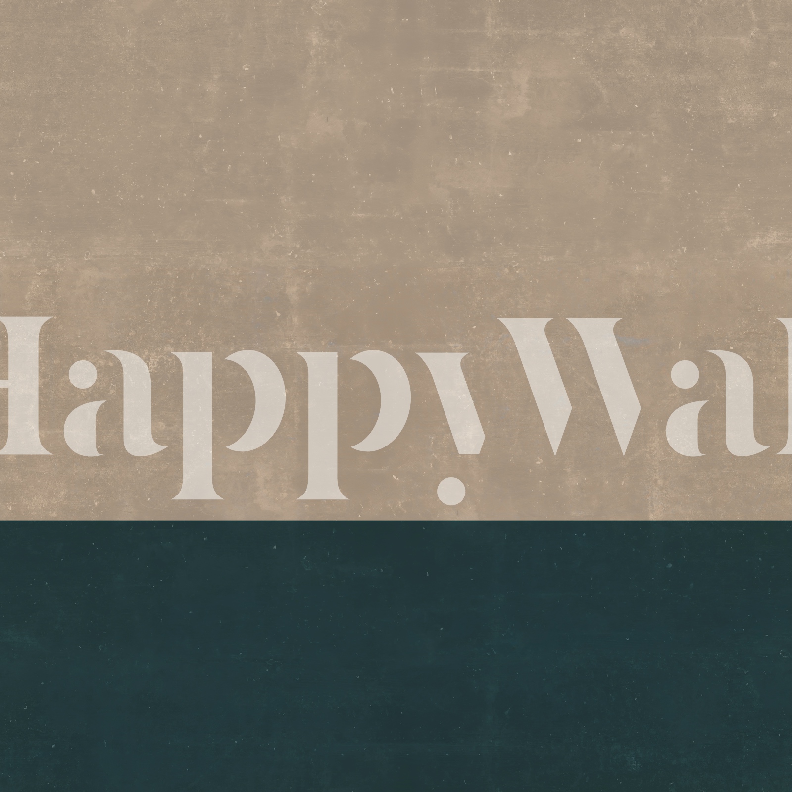 Minimalist Two-Tone Beige and Teal Wallpaper