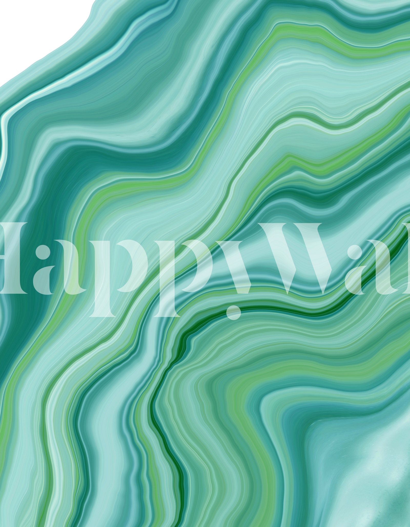 Liquid Emerald Green Agate 1 Wallpaper | Happywall