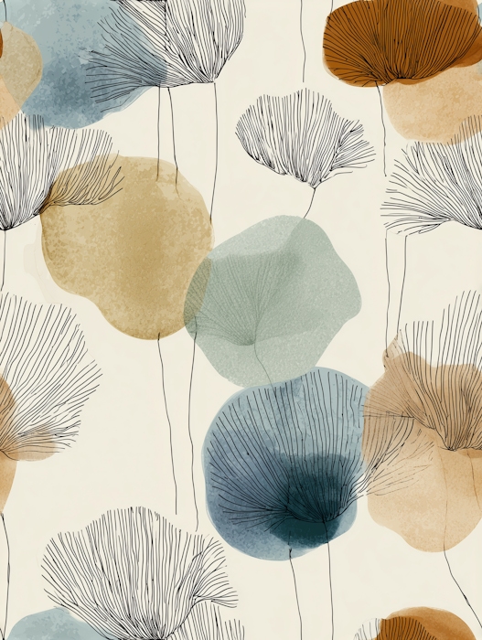 Gentle Nature Palette Floral Wallpaper