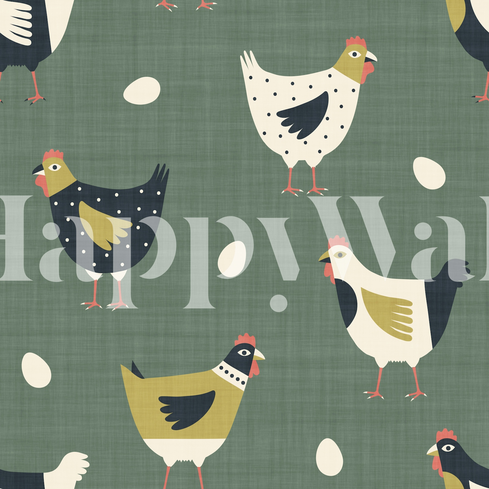 Countryside Farm Chicken Wallpaper - Happywall.com