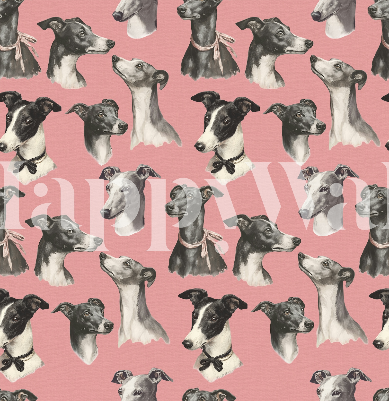 Whippet Beauty Parade Pink Tapete