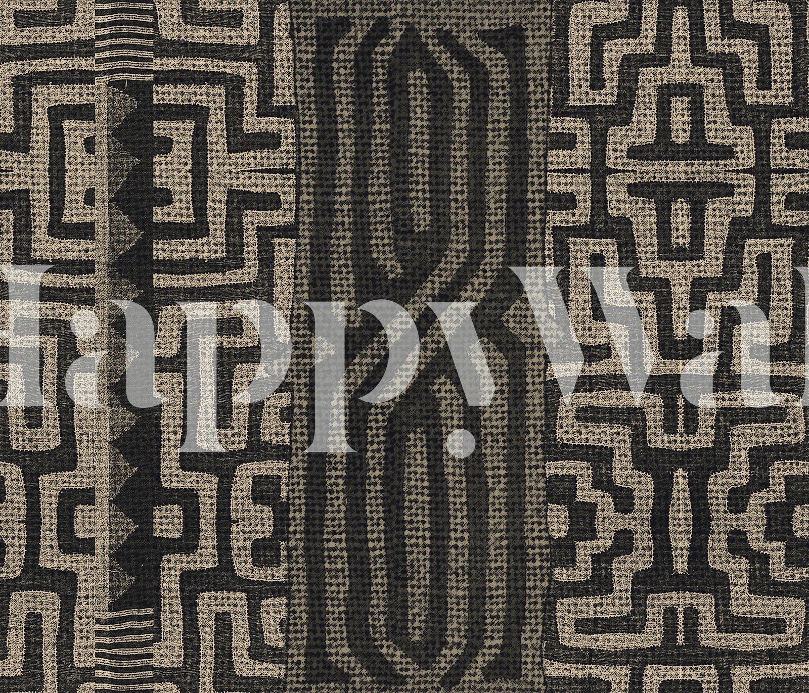 Bakuba BW Vintage Wallpaper - Happywall.com