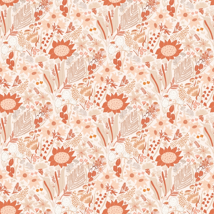 Rust-Toned Meadow Wallpaper | Happywall