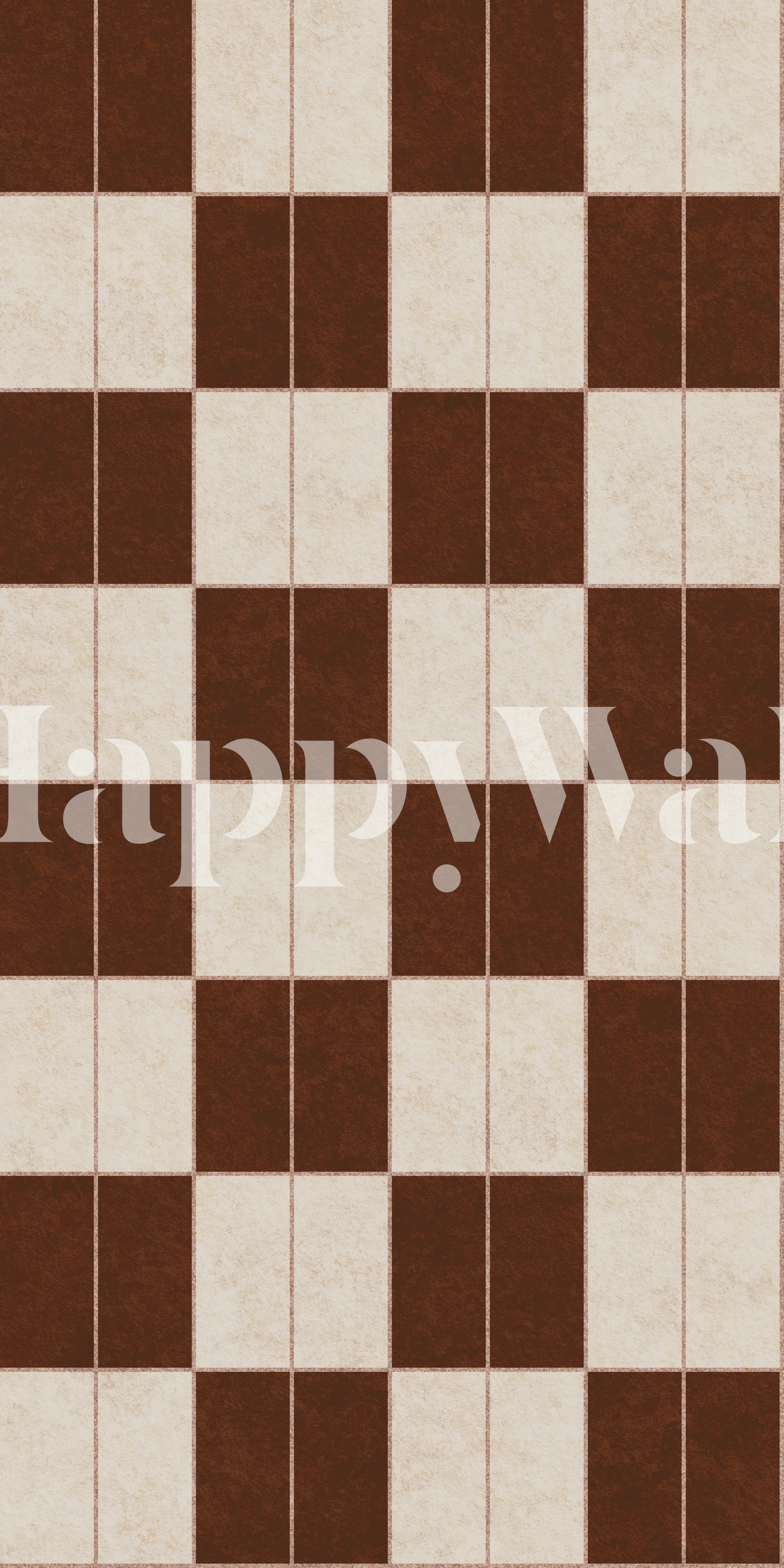 Brown Checkerboard Wallpaper for Modern Decor
