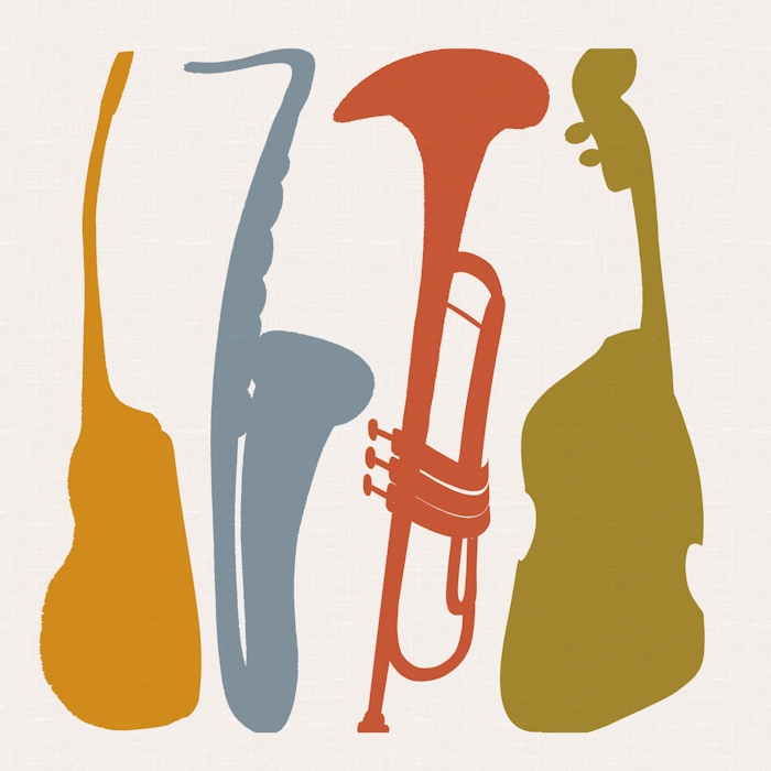 Jazz Musical Instruments Abstract Wallpaper