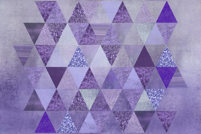 Purple Shiny Glitter Triangles Wallpaper - Buy Online | Happywall