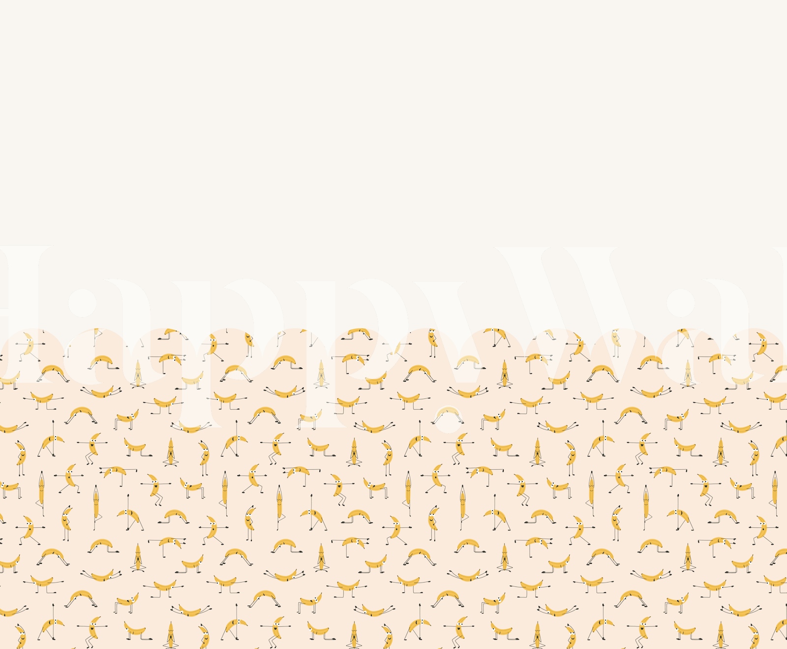 Banana Yoga Scallop Half Wall Panel | Happywall
