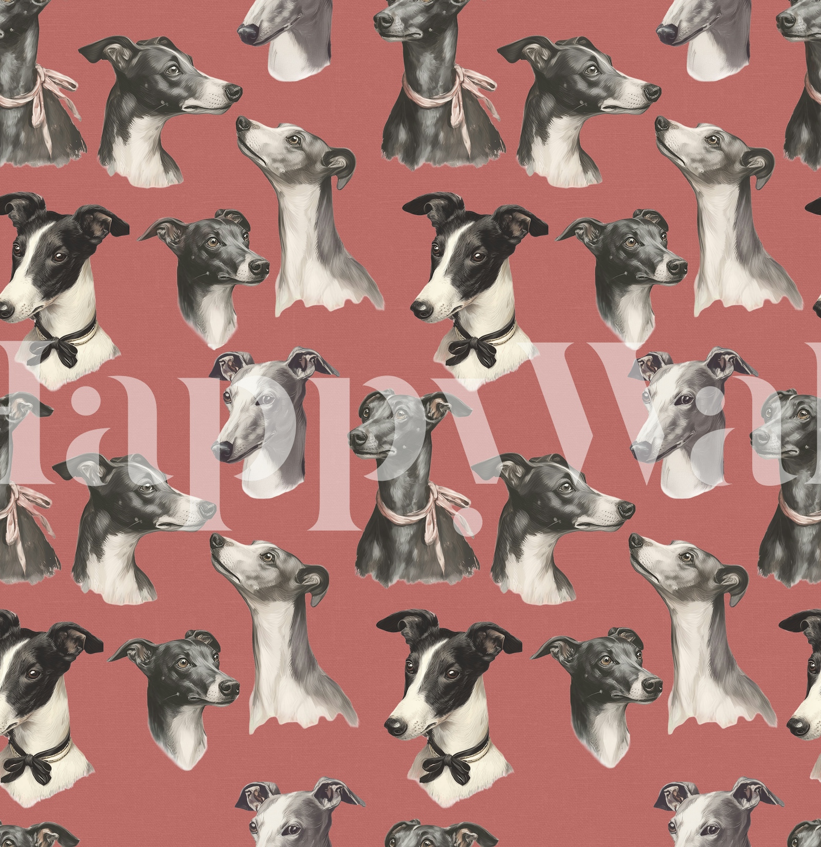 Whippet Beauty Parade Dark Pink - Happywall.com