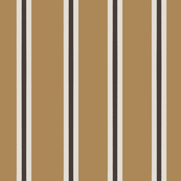 Retro Vertical Bands on Earthy Ochre - Happywall.com