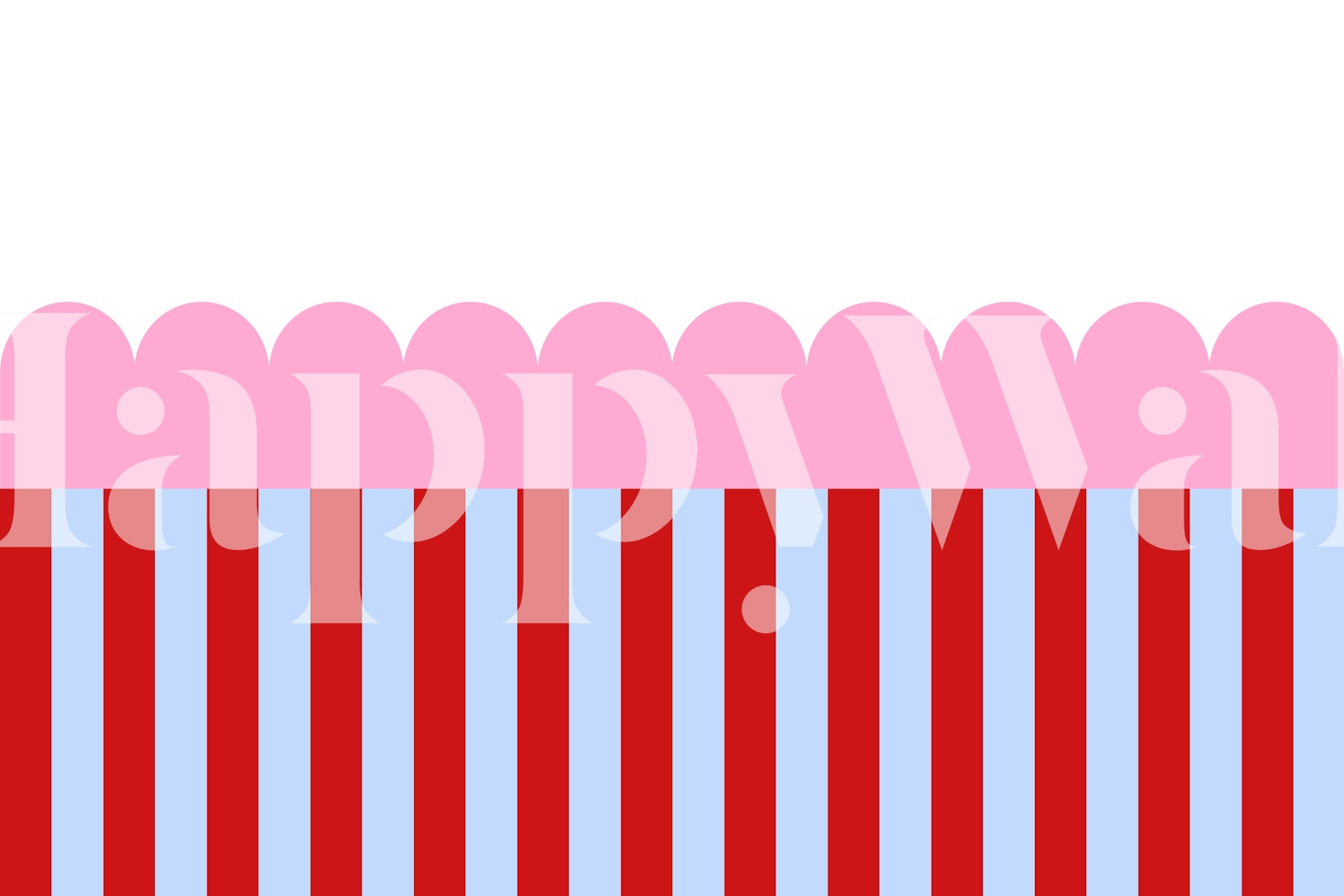 Red and Blue Striped Circus Wallpaper