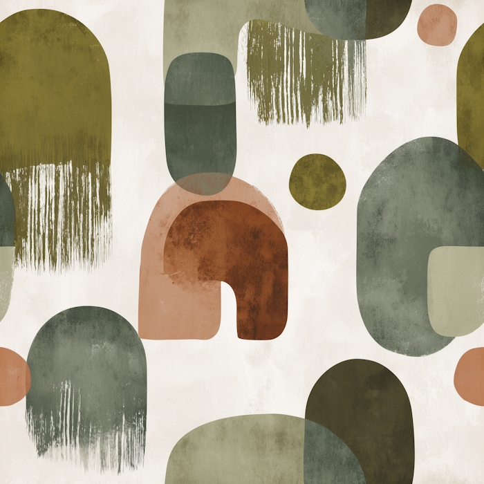 Earthy Abstract Forms Wallpaper | happywall.com