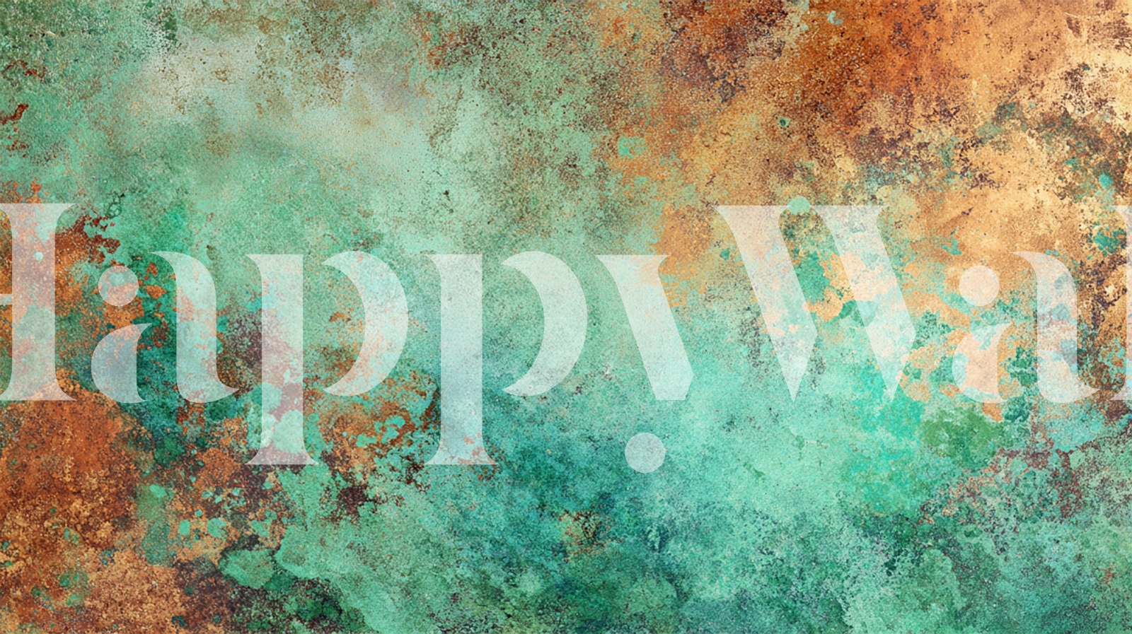 Aged Copper Verdigris Textured Wallpaper