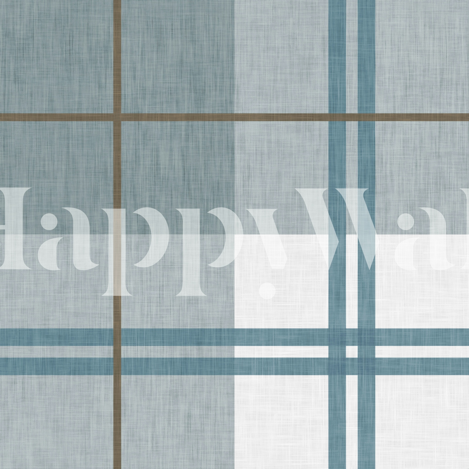 Denim Blue Plaid Wallpaper for Cozy Interiors