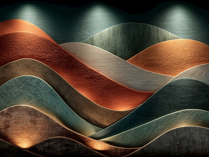 Elegant Earth Waves Textured Wallpaper