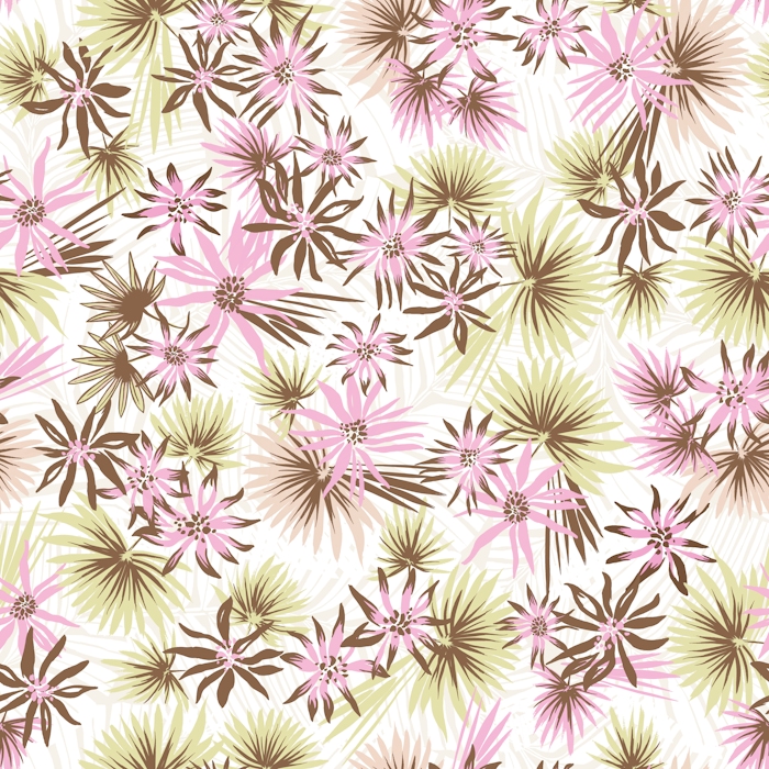 Fan Palm Tropical Floral Wallpaper