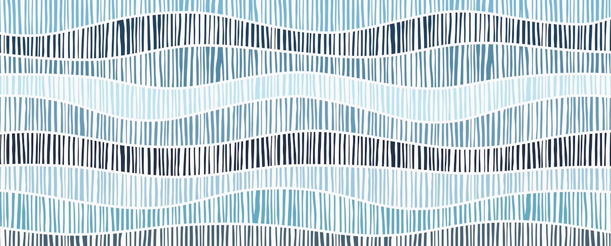 Blue Wave Stripe Wallpaper