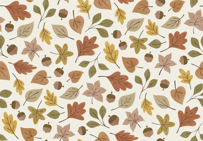 Earthy Leaf Pattern Wallpaper for Autumn Decor
