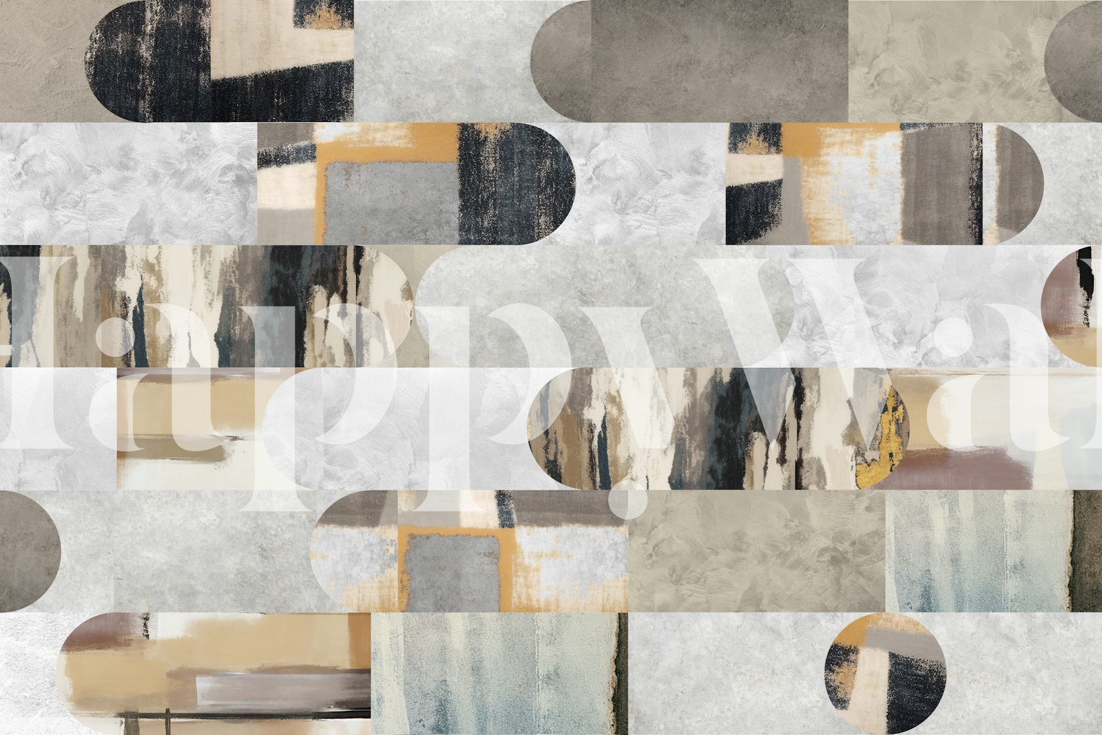 Urban Blocks Art Wallpaper | happywall.com
