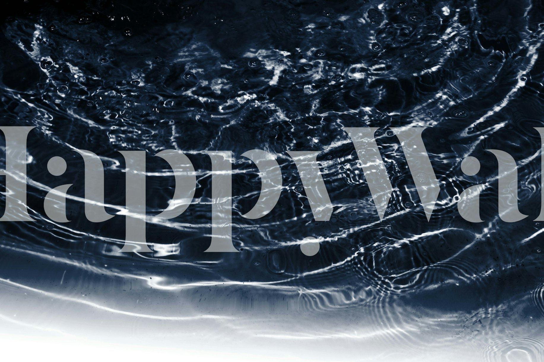 Dark Night Navy Blue Ocean 1 Wallpaper | Happywall