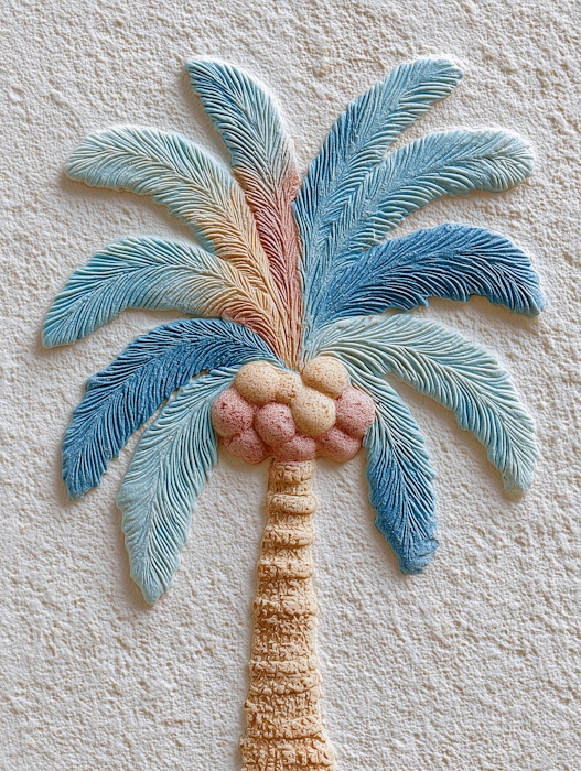 Ceramic Colorful Palm Wallpaper | Happywall.com