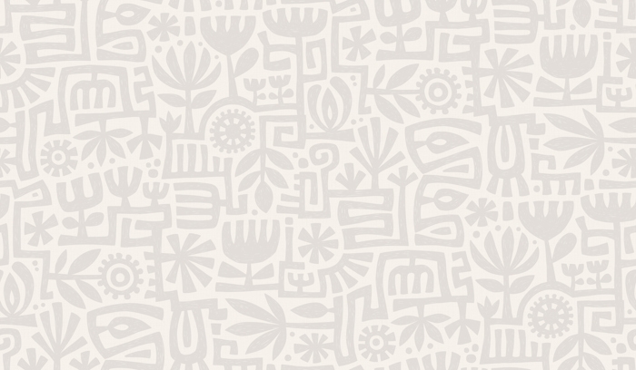 Garden Maze Block Print - Alabaster | Happywall.com