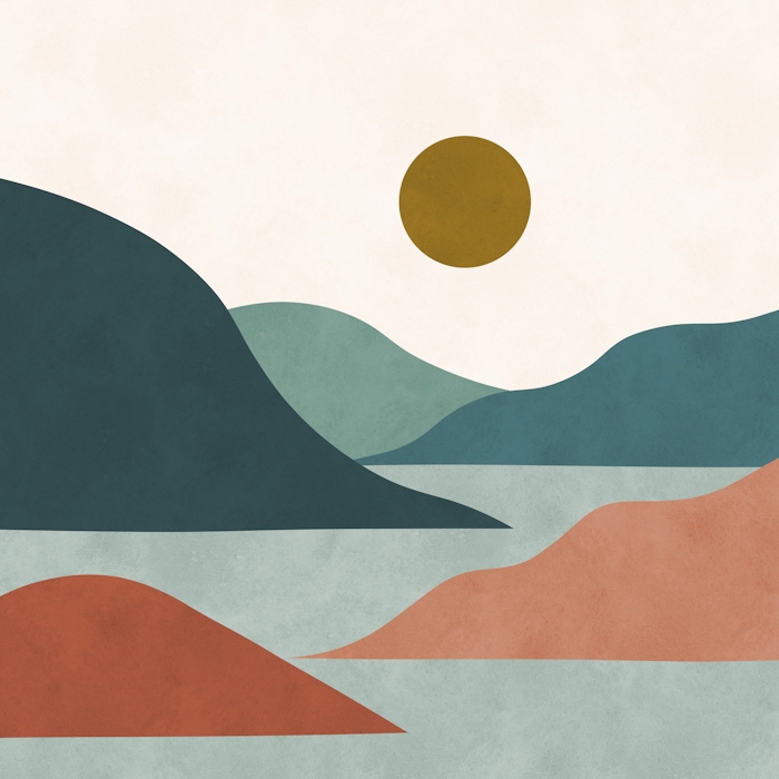 Sunset Hillside Serenity Wallpaper - Happywall