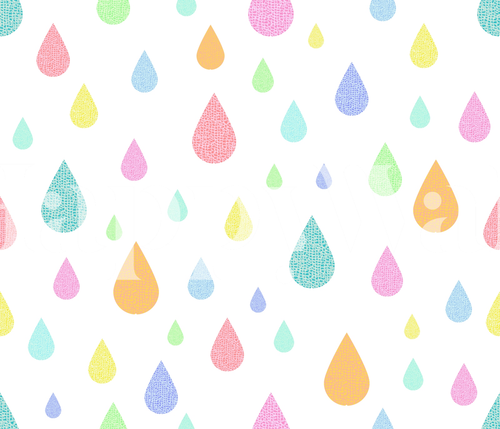 Colorful Raindrop Wallpaper for Playrooms