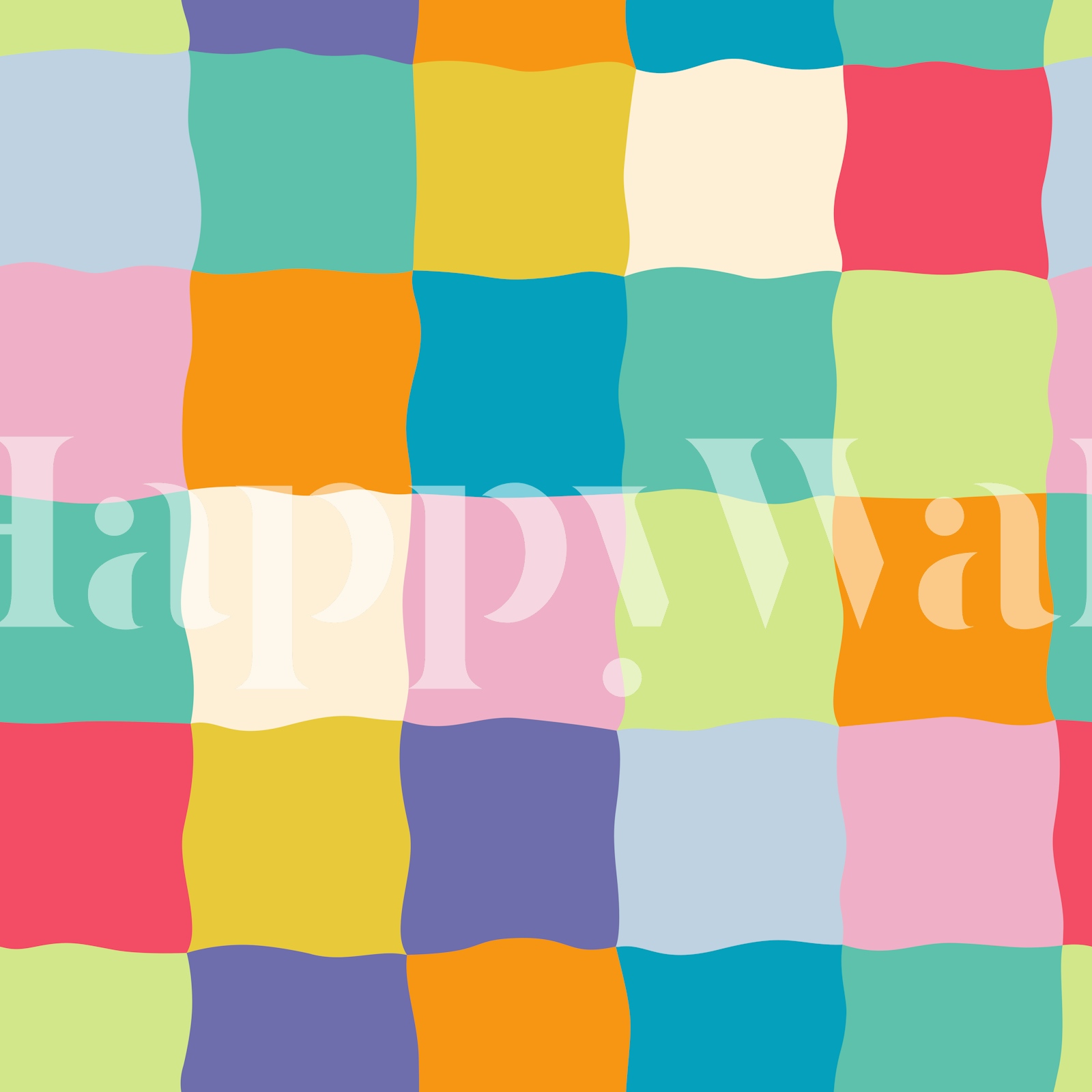 Colorful Patchwork Wallpaper for Kids Rooms