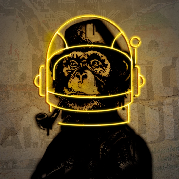 Neon Monkey Wallpaper | Funky Animal Wall Mural