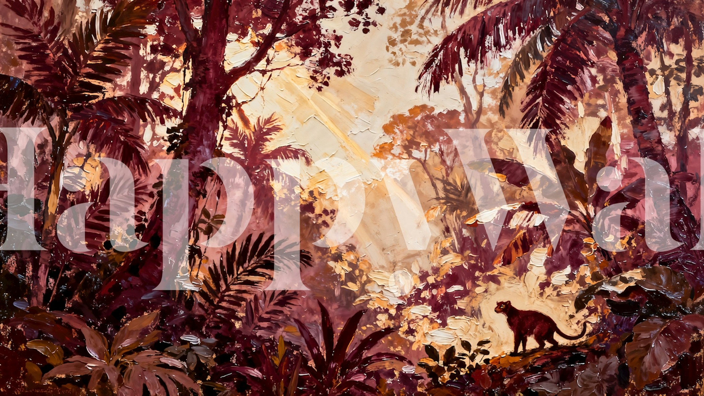 Tropical Jungle Sunset Wallpaper