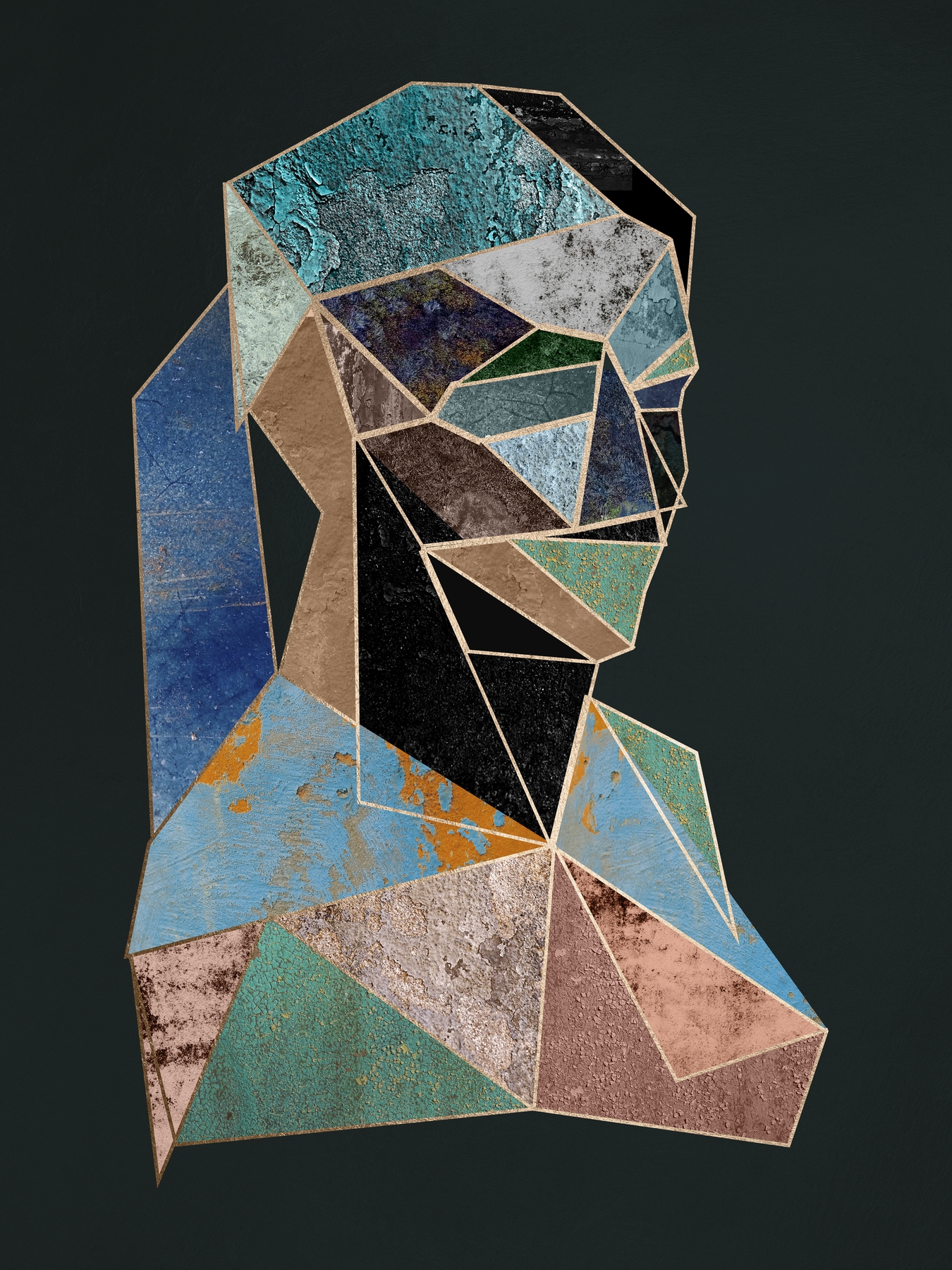 Woman Cubism Wallpaper - Buy Online | Happywall