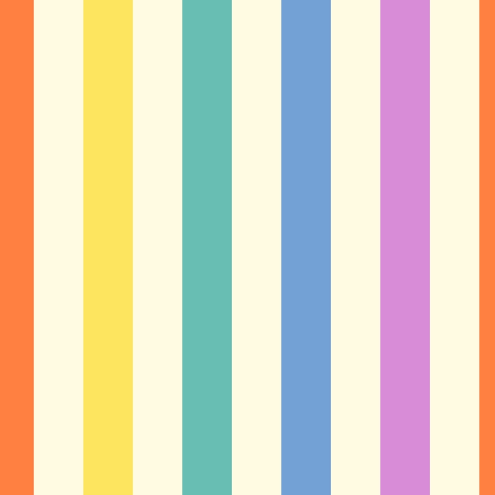 Pastel Rainbow Stripe Wallpaper for Bedroom