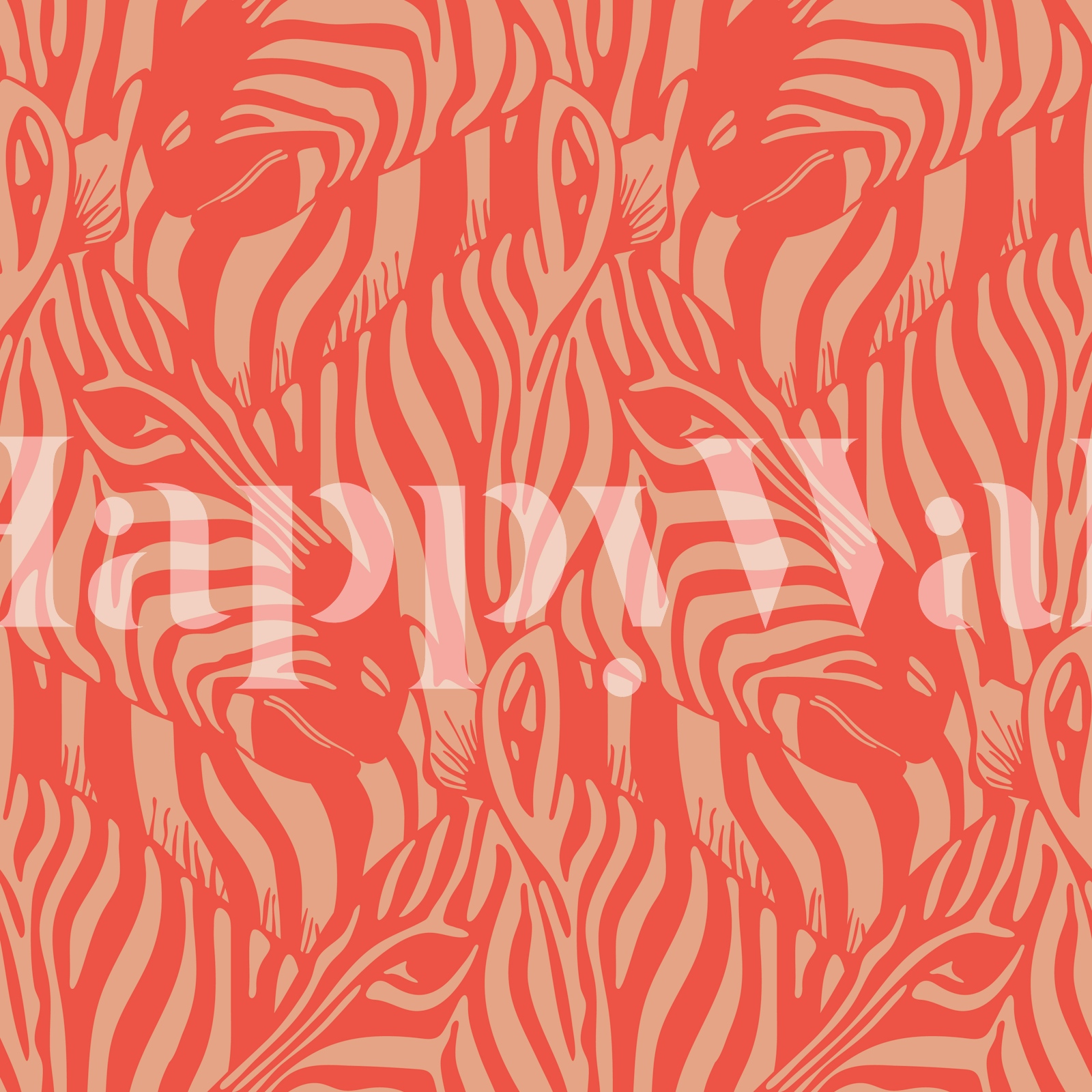 Orange Zebra Print Wallpaper for Safari Theme