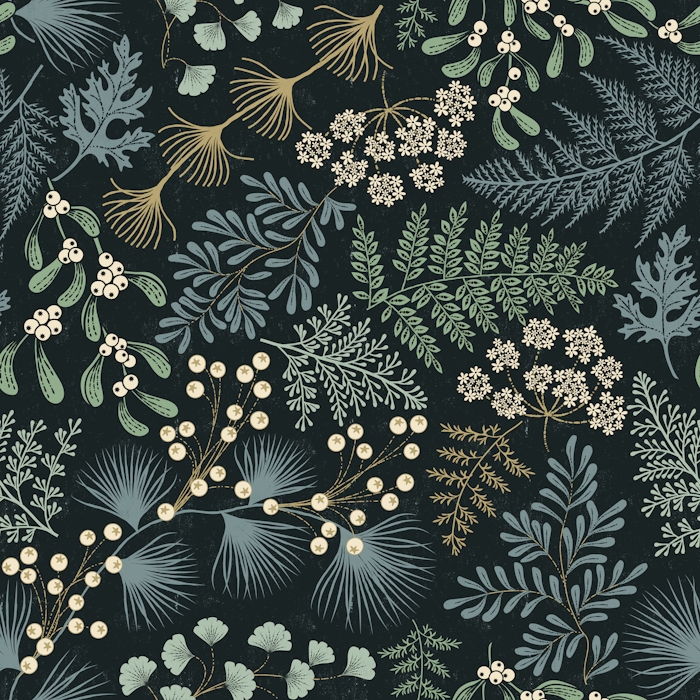 Moody Botanical Forest Wallpaper for Bedroom