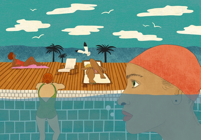 Tranquil Poolside Wallpaper for Relaxing Retreats