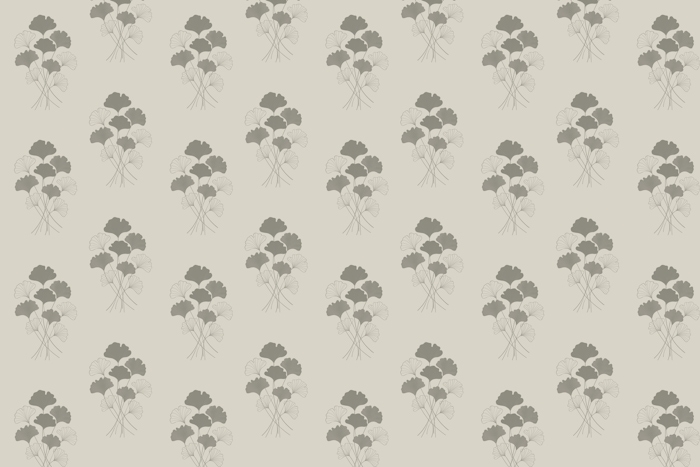 Ginkgo Minimalist Cream Wallpaper | happywall.com