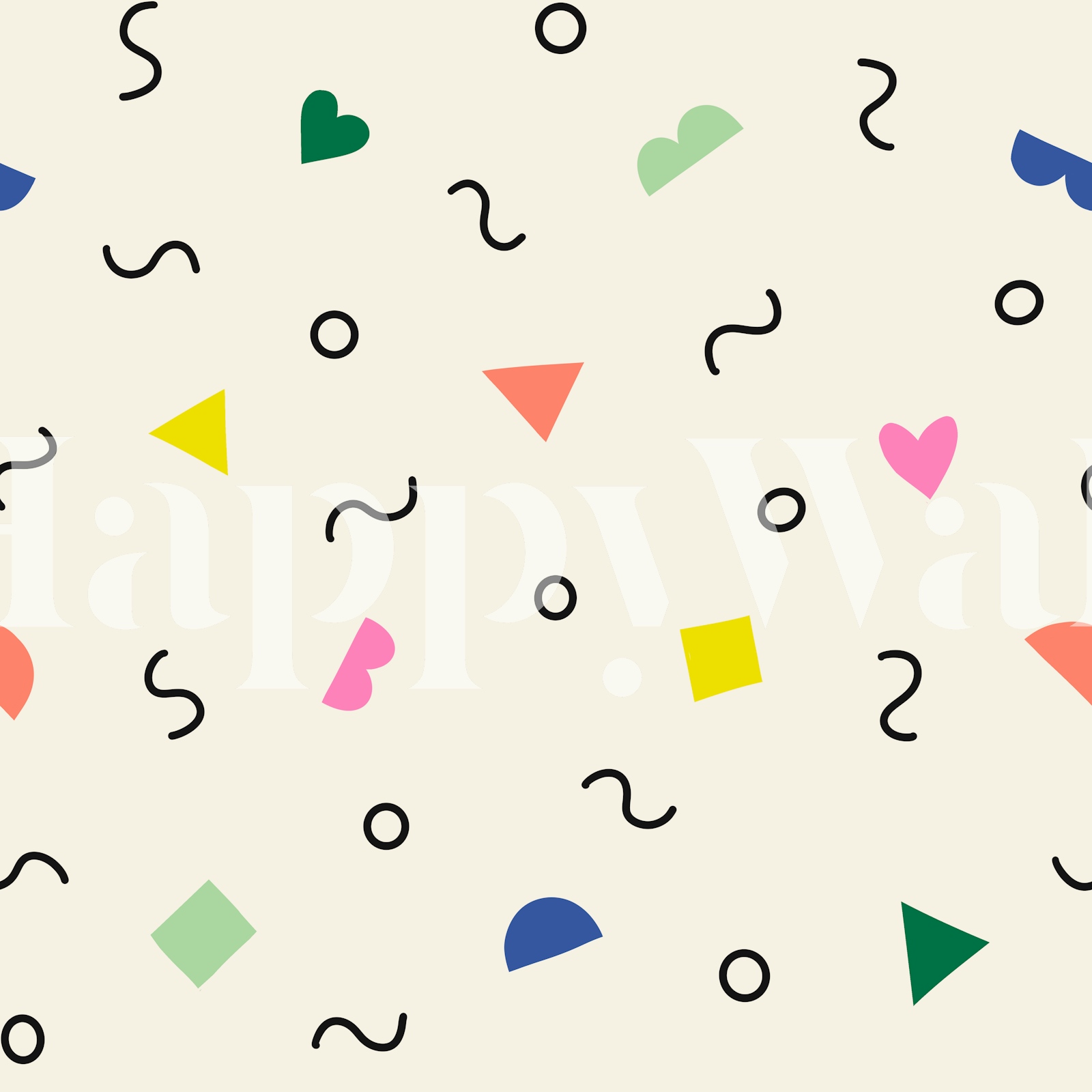 Playful Confetti Doodles Wallpaper