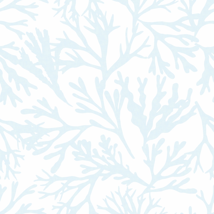 Light Blue Floral Coral Wallpaper