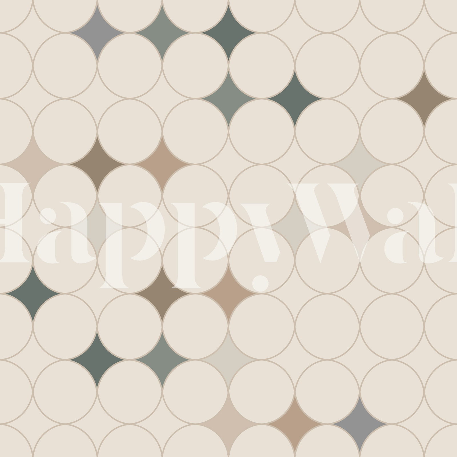 Muted Tones Circle Art - Happywall