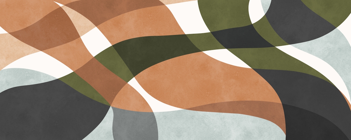 Retro Wavy Earth Tones Wallpaper