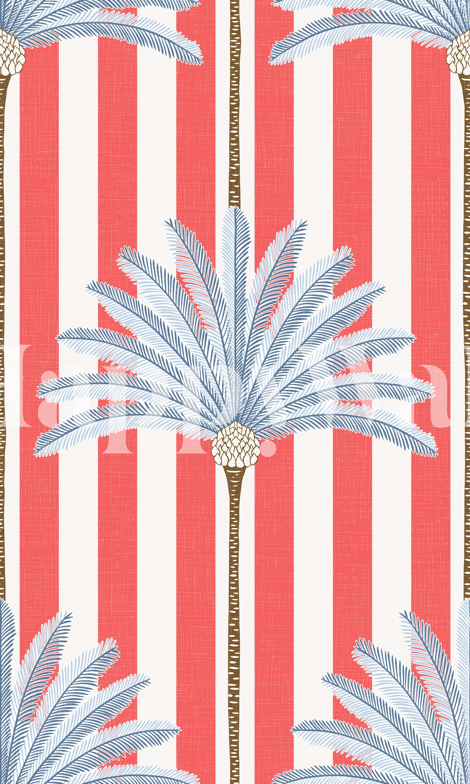 Cabana Palm Stripes Wallpaper - Happywall