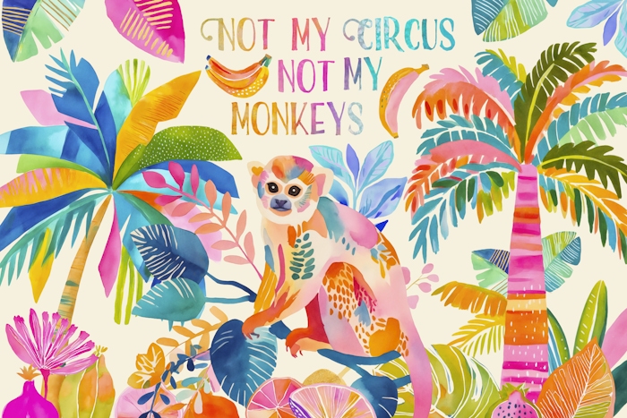 Colorful Monkey Jungle Wallpaper